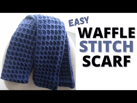 How to Crochet a Scarf & Pot Holder Using the Waffle Stitch - YouTube