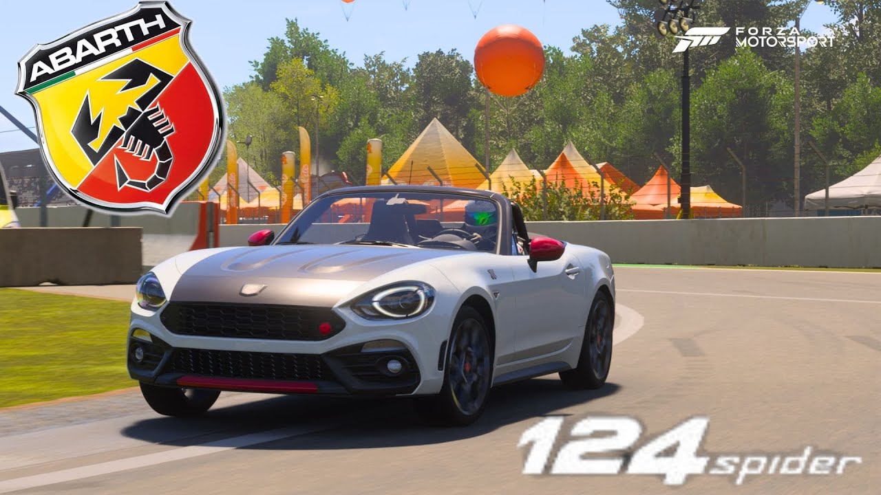 Abarth 124 Spider - Hot Lap around Hockenheim Short - FM8 - YouTube