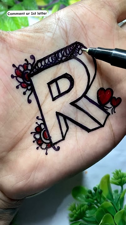 How to draw R letter for beginners ️👨‍🎨 #shorts #art #painting - YouTube