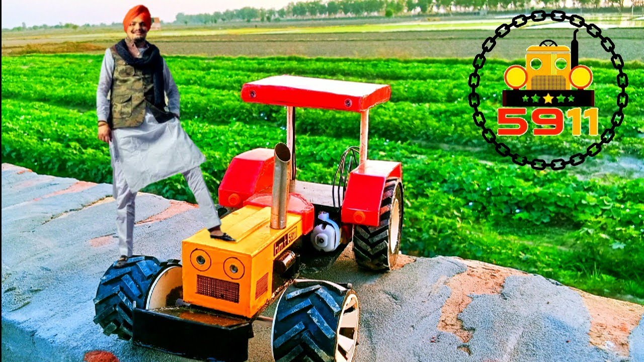 How To Make a HMT 5911 Tractor model || Make a Sidhu Moosewala Tractor ...