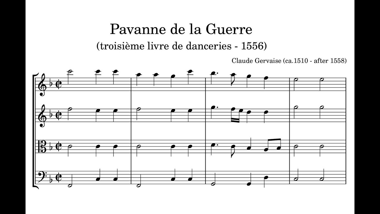 Gervaise, Claude (ca.1510 - after 1558) Pavane et Gaillarde de la ...