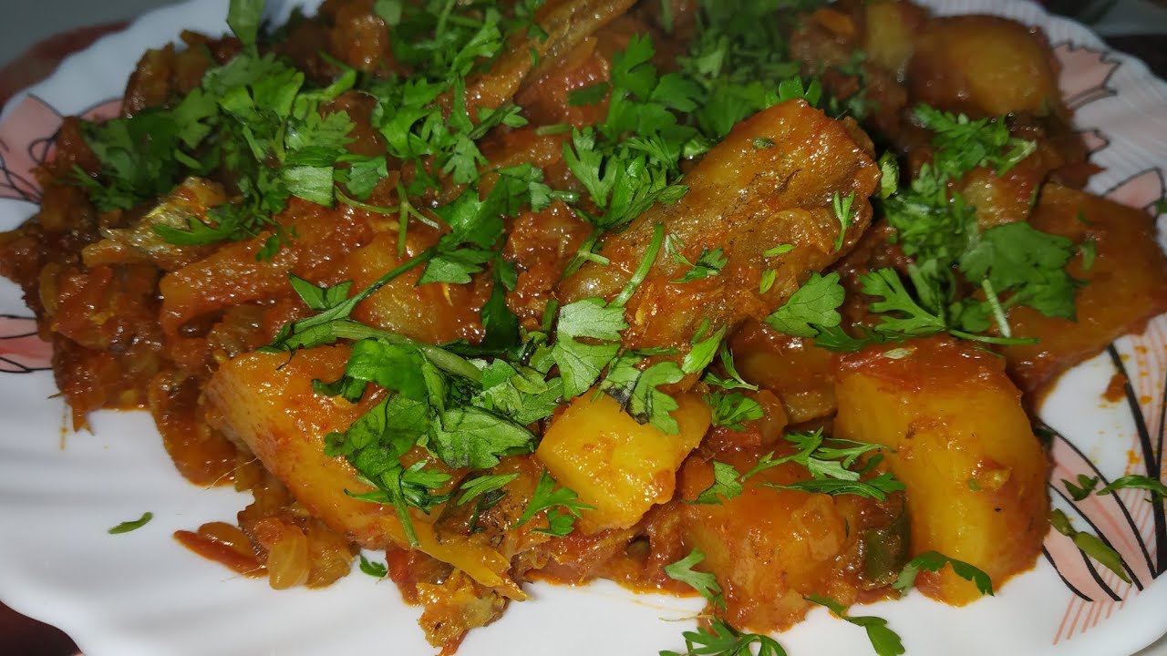 Bomil badata subji konkani style very simple and quick recipe - YouTube