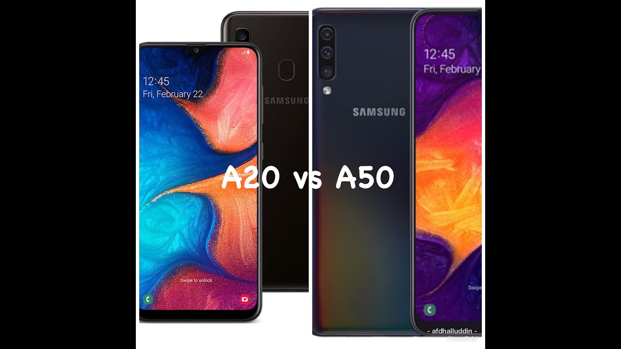 samsung A20 vs samsung A50 - YouTube