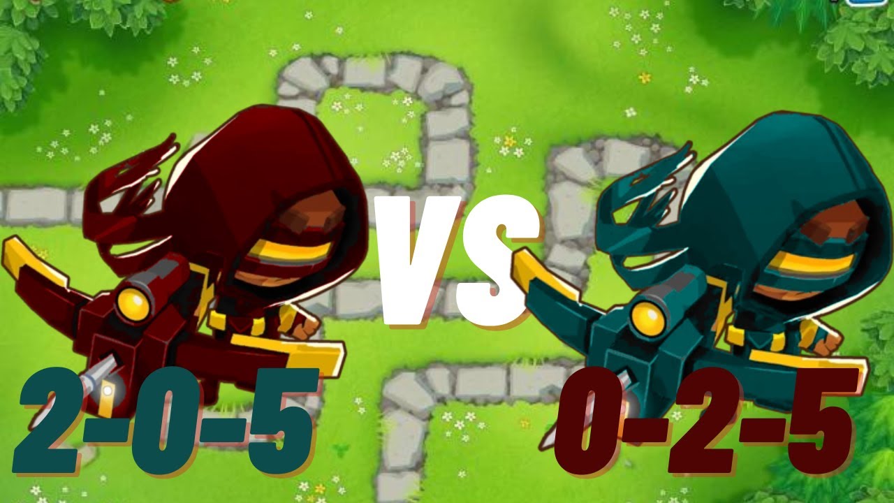 BTD6 TEST | 2-0-5 Crossbow Master VS 0-2-5 Crossbow Master | What is ...