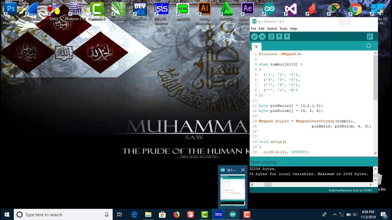 Rangkaian Simulasi 7 segment dengan keypad + arduino - YouTube