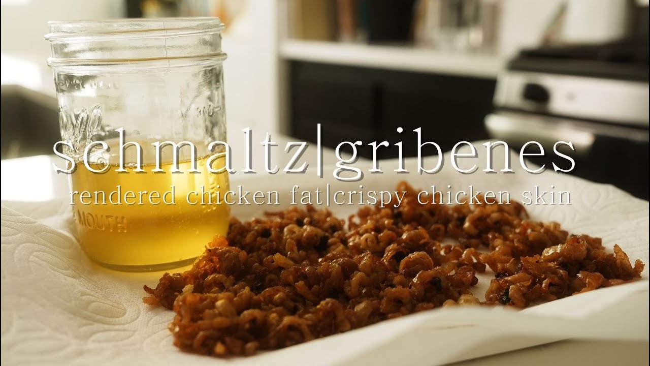 Schmaltz and Gribenes. Rendered chicken fat and crispy chicken skin ...