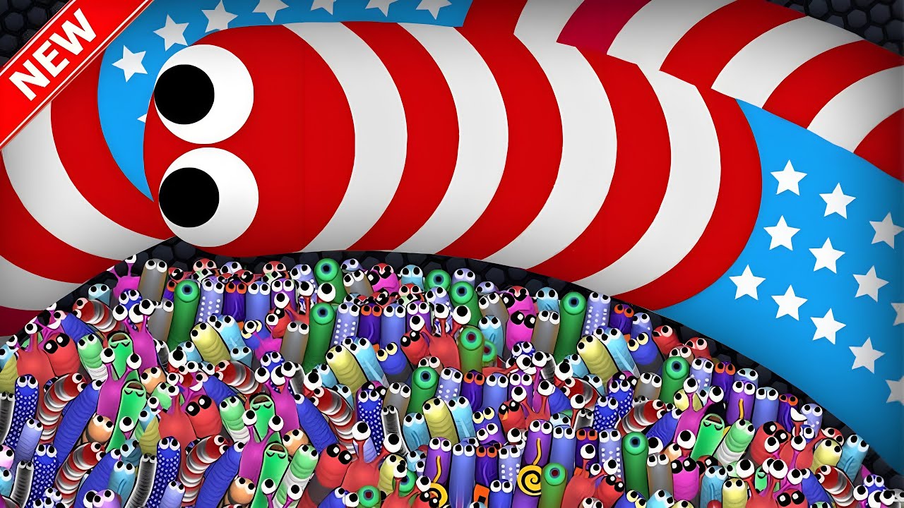 SLITHER.IO 🐍 REVERED WOW | BIG Worms Slither Snake Top One In Lobby ...