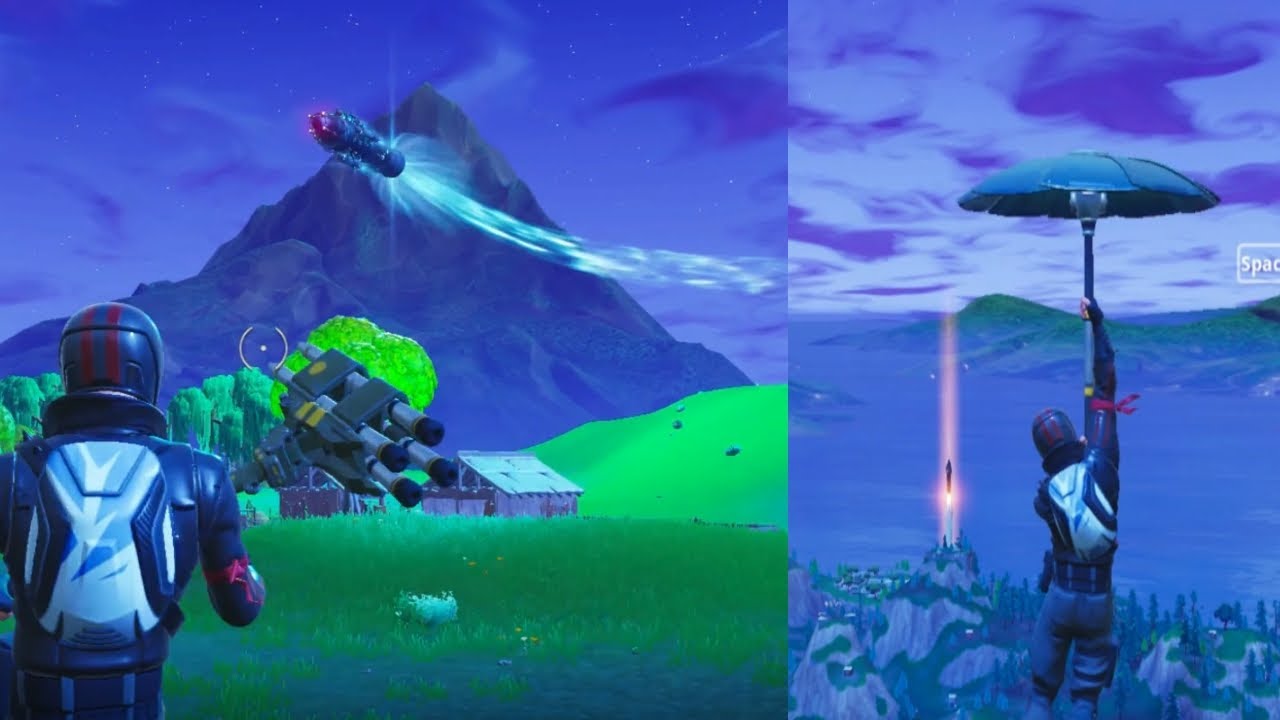 Fortnite Rocket Blast Off: Viewed From The Sky - YouTube