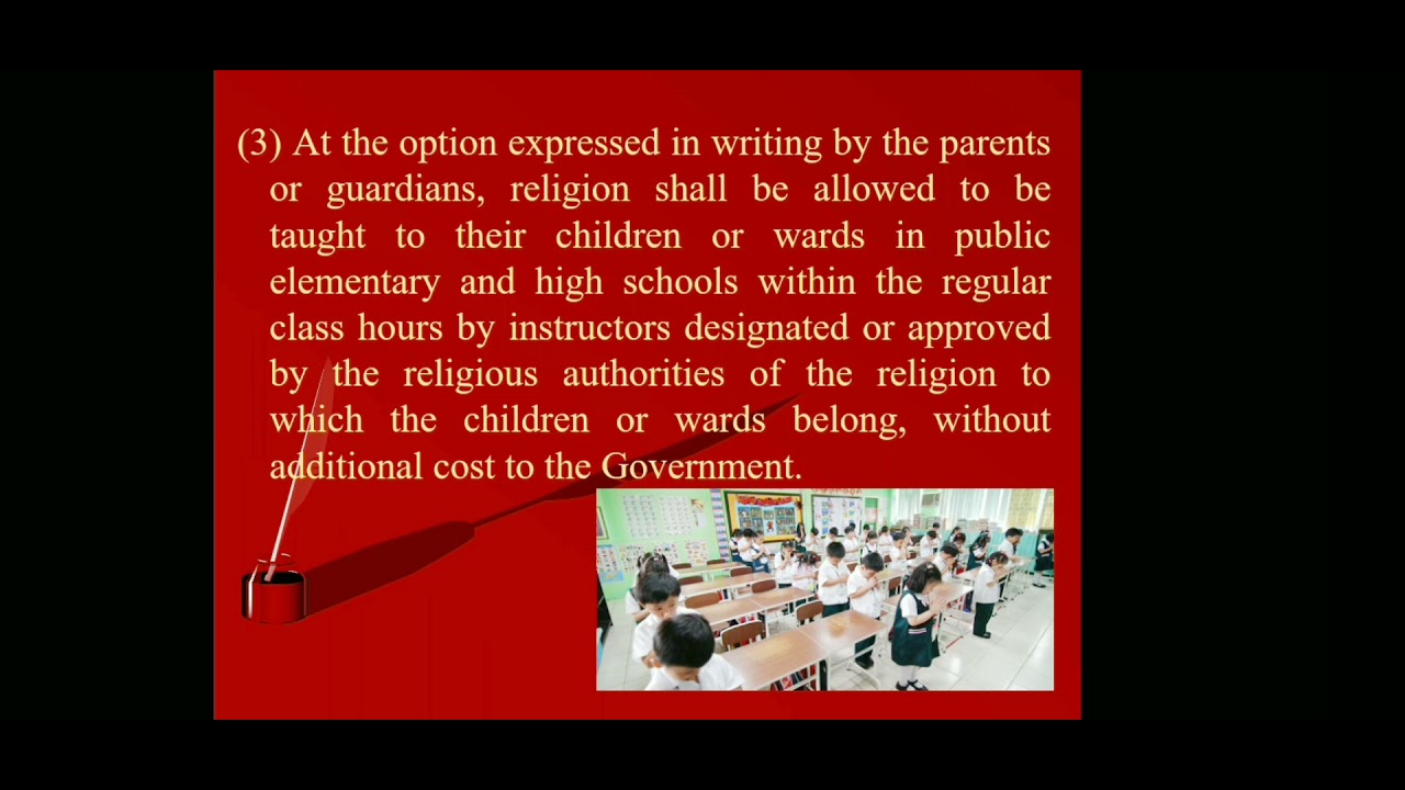 1987 Constitution Article XIV Sections 1-5 - YouTube