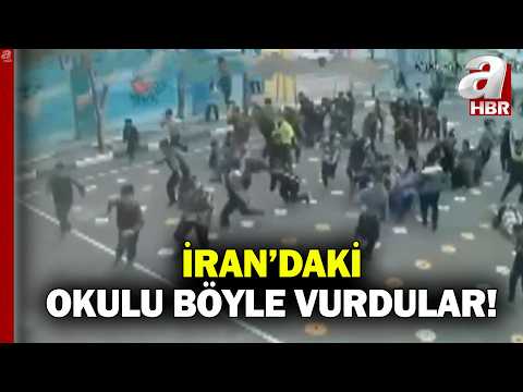 ABD/İsrail füzesi İran'da okulu böyle vurdu! Çocukların kaçma anları kamerada | A Haber