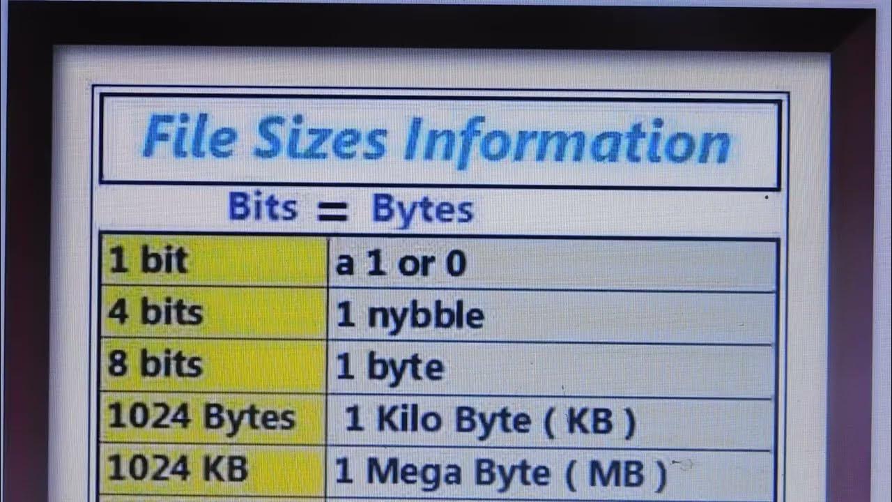 What Are Bytes and Bits Bit and Byte Explained in 2 Minutes - YouTube