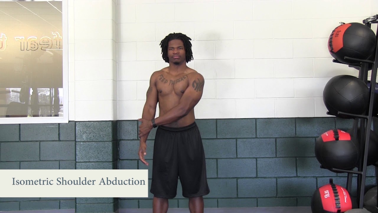 Isometric Shoulder Abduction - YouTube