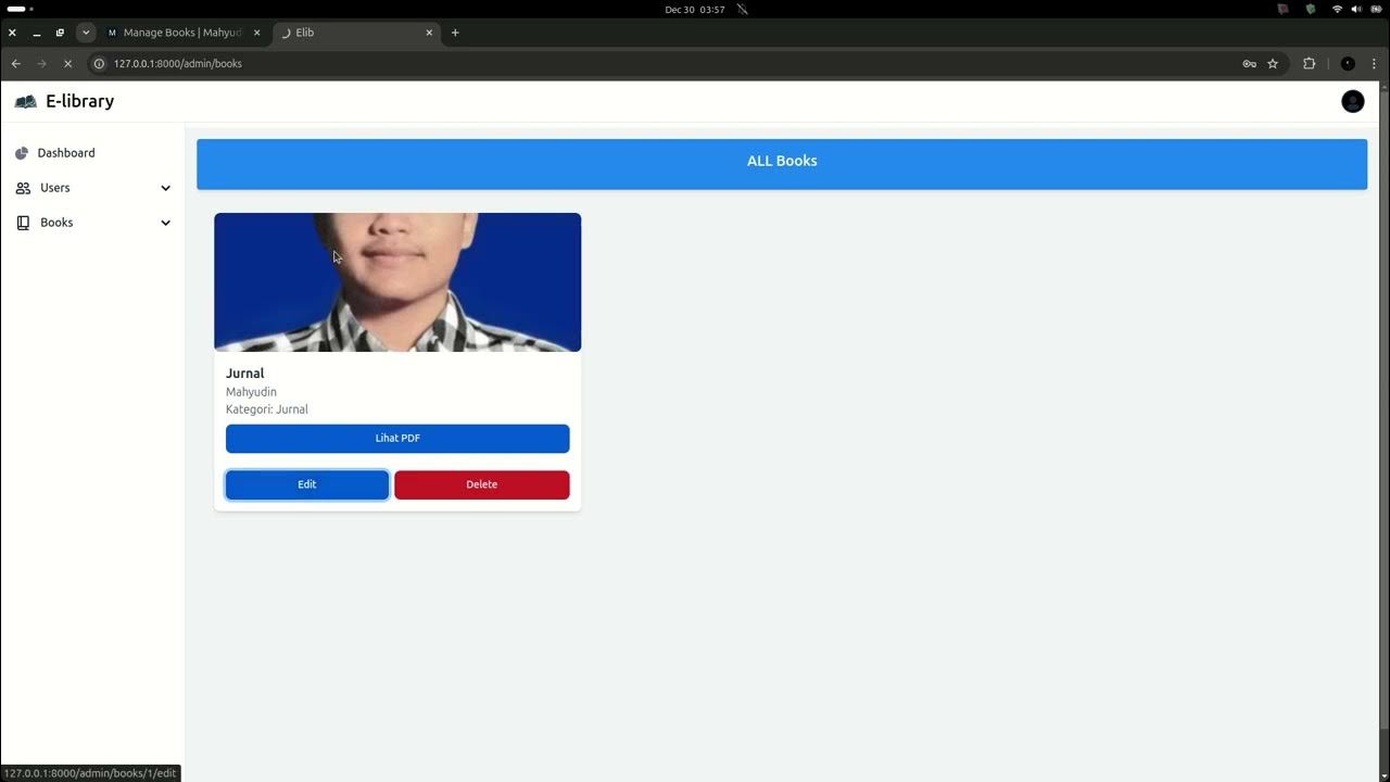 Final E-Library Project Using Laravel 11 & Flowbite Component - YouTube