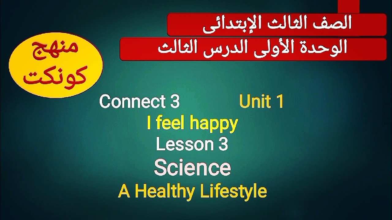 الصف الثالث الإبتدائى الوحدة الأولى الدرس الثالث منهج كونكت Connect 3 ...