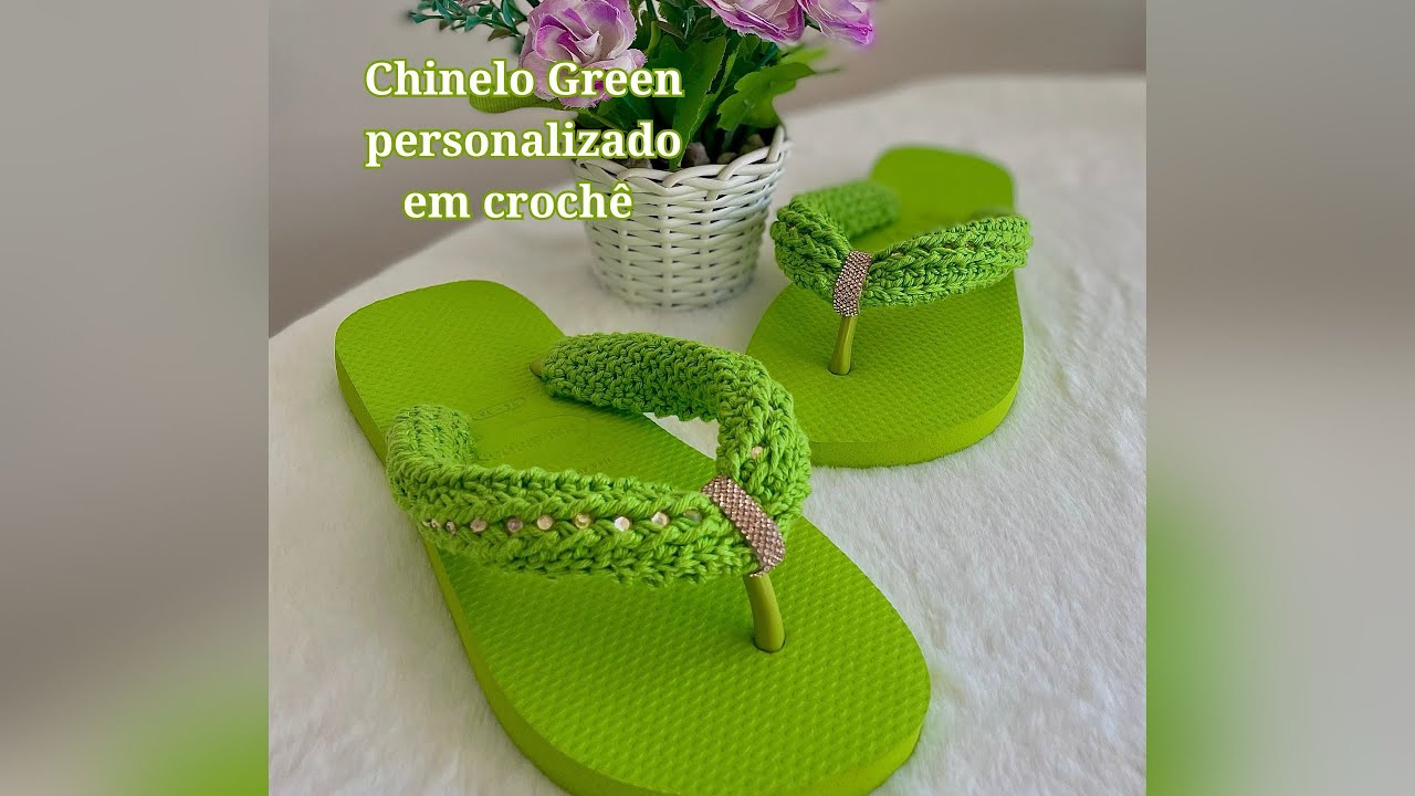 Como fazer Chinelo personalizado em crochê, super fácil de fazer. - YouTube
