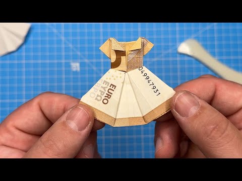 How To Fold A 50 Euro Bill Into A Dress - Quick And Easy Money Origami Guide