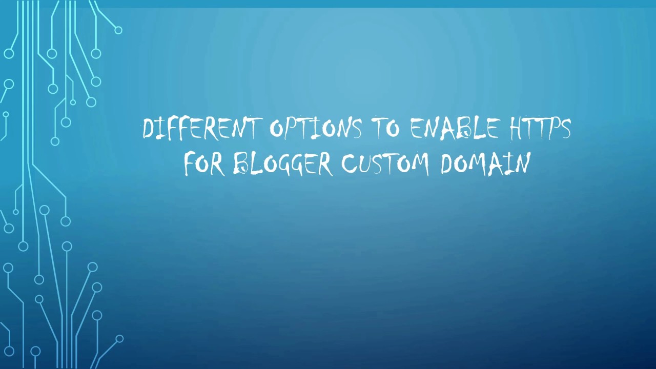 Different options to enable https for blogger custom domain - YouTube
