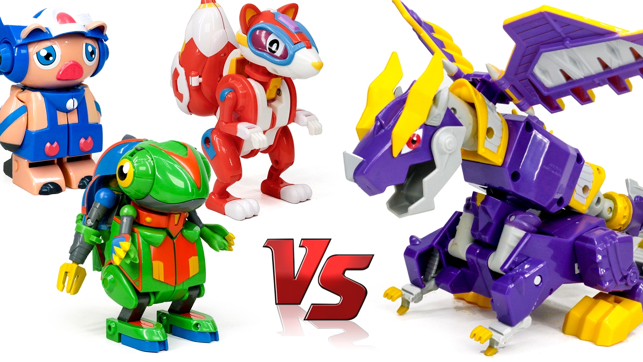 Super Animal Transformers SubtleFox SmallDragon FlameDragon HumPig ...