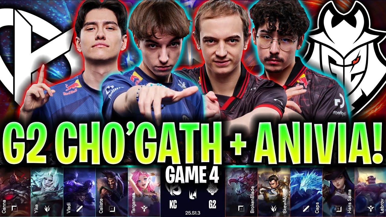 G2 DE CAPS SACA ANIVIA MID Y CHO'GATH TOP!😱FINALISTA?🔥 - KC vs G2 Game ...