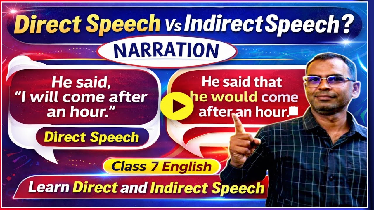 Direct and Indirect Speech 🔥 | How to Change Direct to Indirect Speech📝 ...