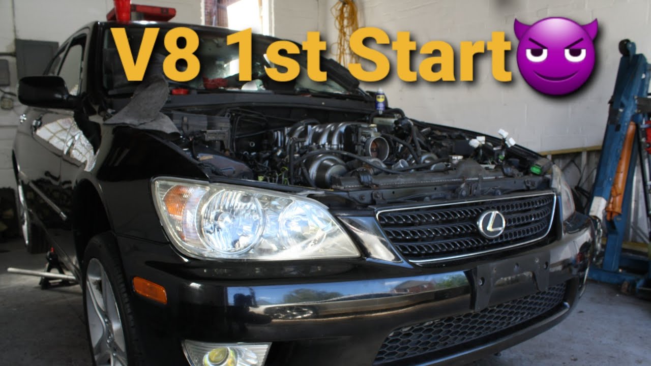V8 IS300 1st start (3uzfe) - YouTube