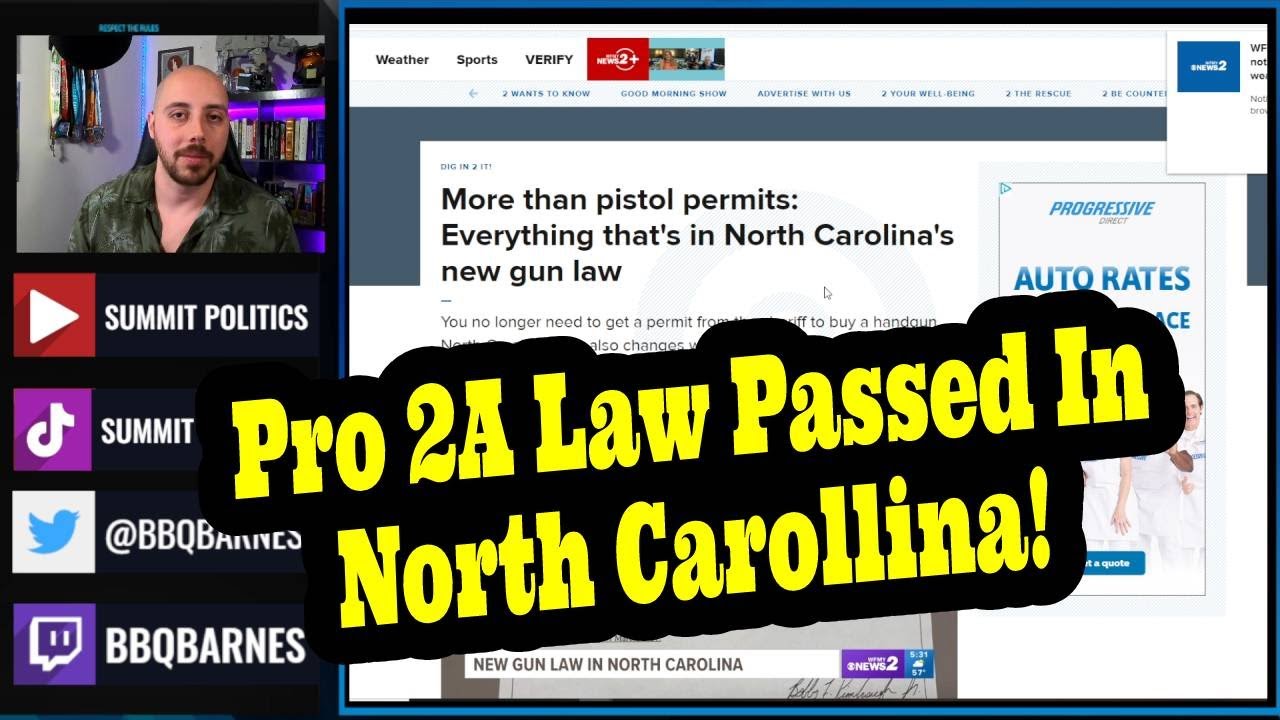 North Carolina Has Passed A New Pro 2A Law! - YouTube