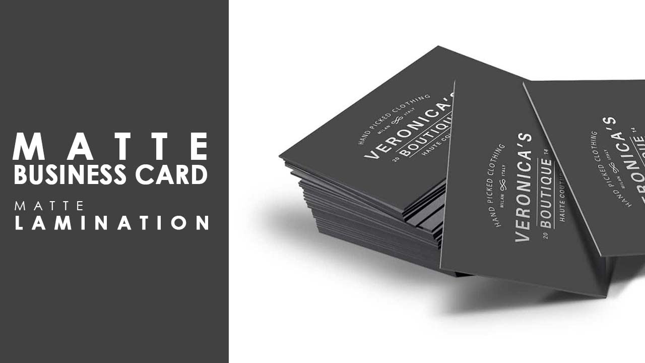 Business Card with Matte Lamination - YouTube