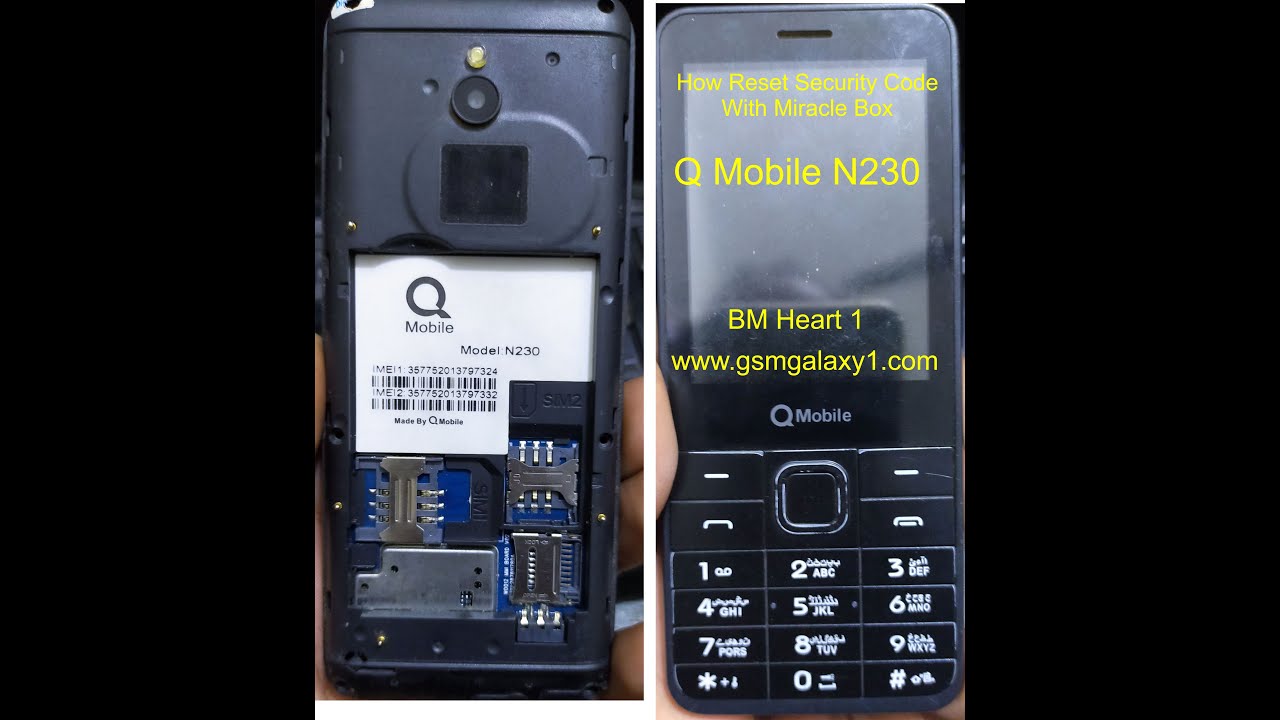 How to reset Q Mobile N230 Security Code With Miracle Box - YouTube