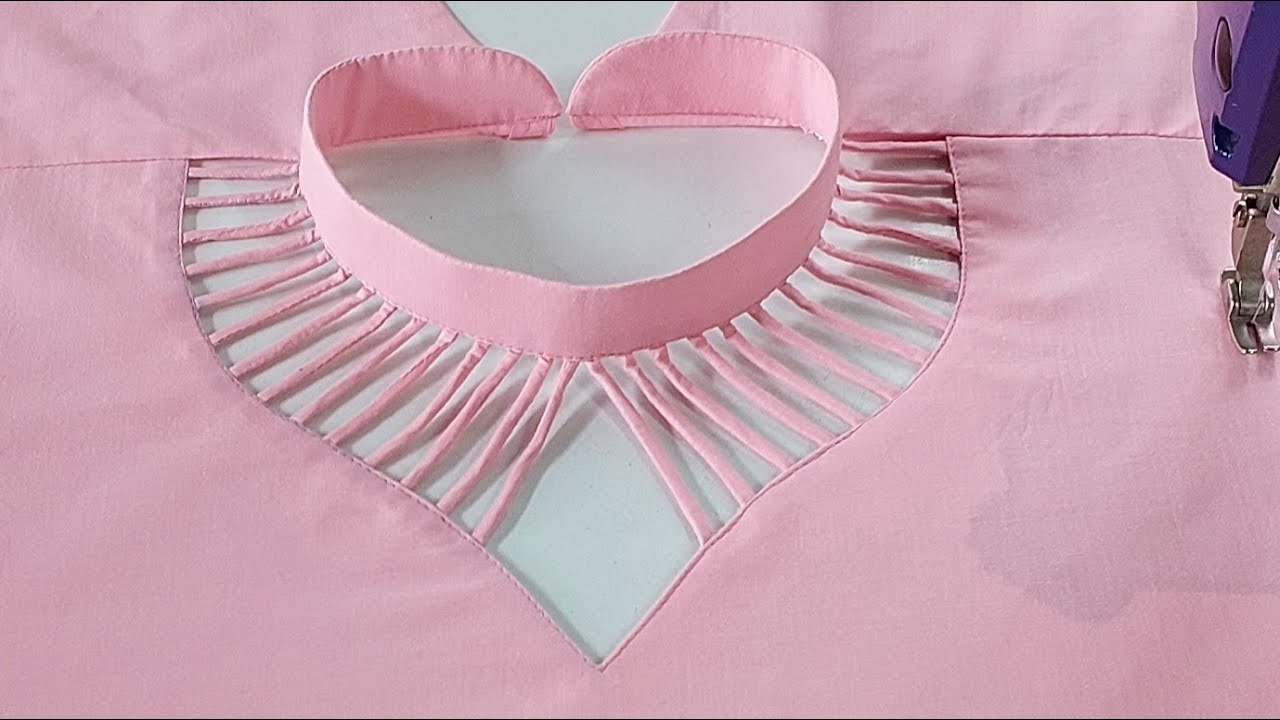 V cutting gala me jalidar collar design | fancy neck design suit ...