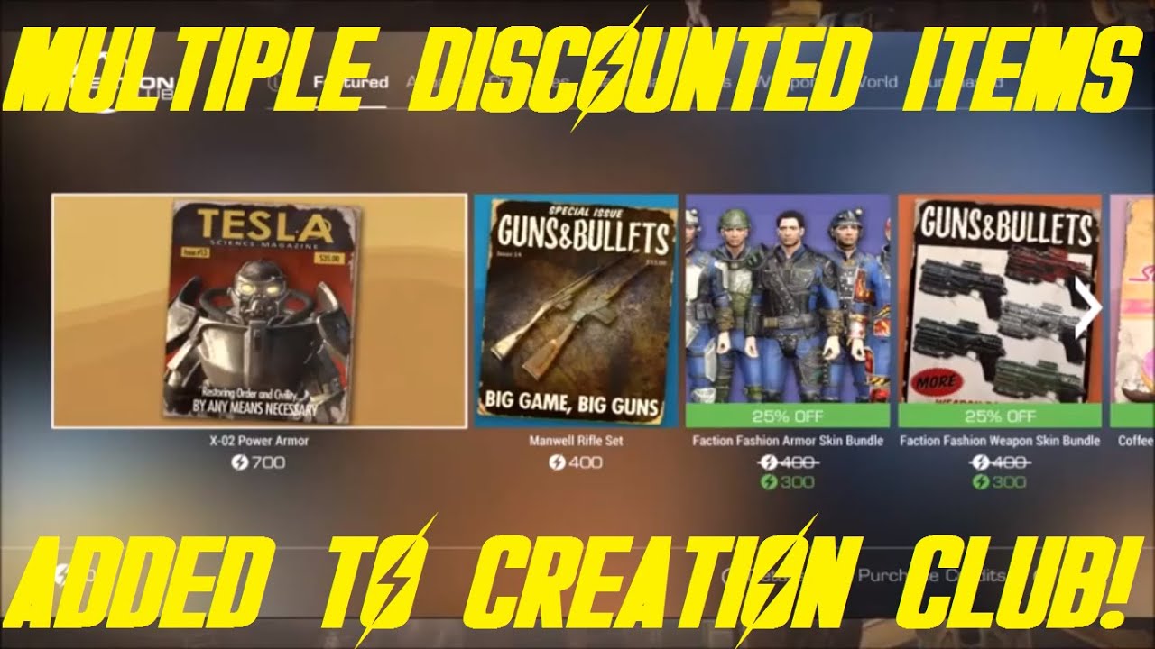 Bethesda Adds Multiple Discounted Items To Creation Club! Fallout 4 ...