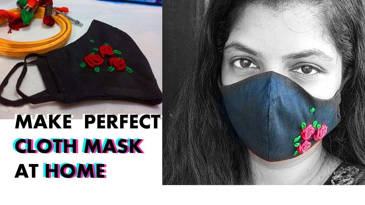 MAKE FABRIC FACE MASK AT HOME(2020)/ DIY FACE MASK TUTORIAL/HOW TO MAKE ...