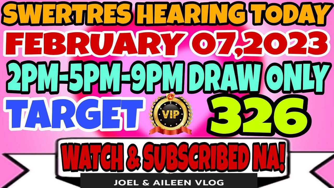 SWERTRES HEARING TODAY FEBRUARY 07,2023 | LOTTO TIPS - YouTube