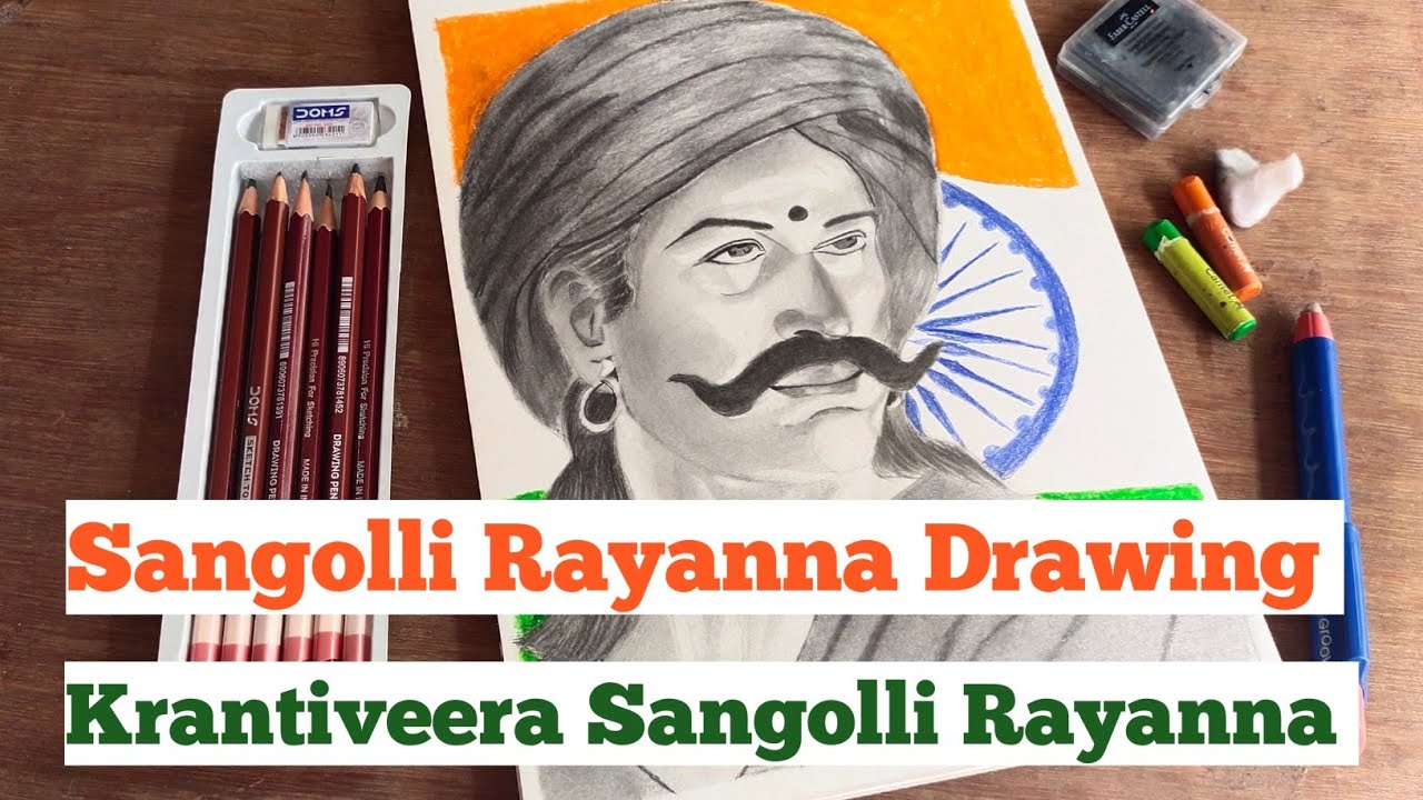 Krantiveera Sangolli Rayanna Drawing 🔥 || How to draw Sangolli Rayanna ...