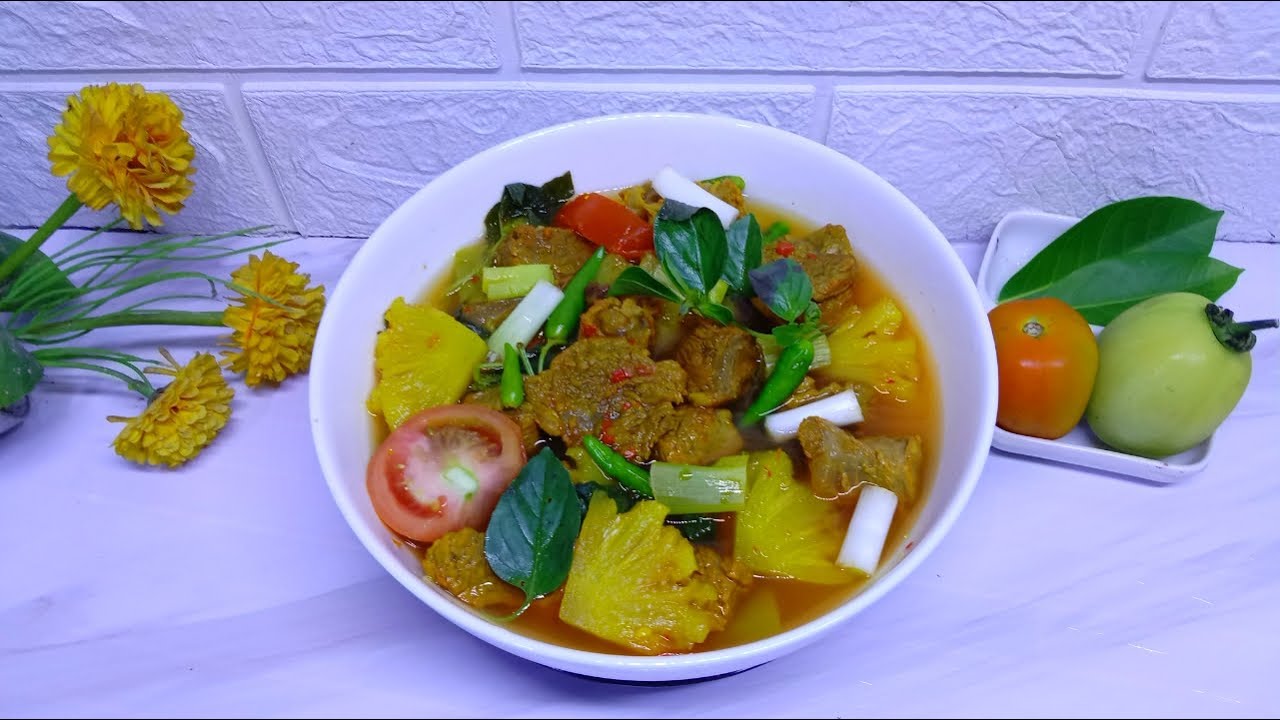 RESEP PINDANG DAGING GURIH PEDES ASEM MASAKAN PALEMBANG - YouTube