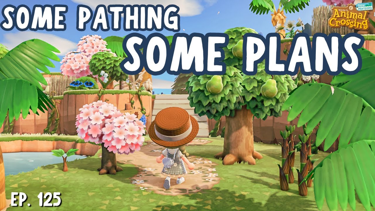 Pathing, Trees and some PLANS! 🌴 Let's Play ACNH #125 - YouTube