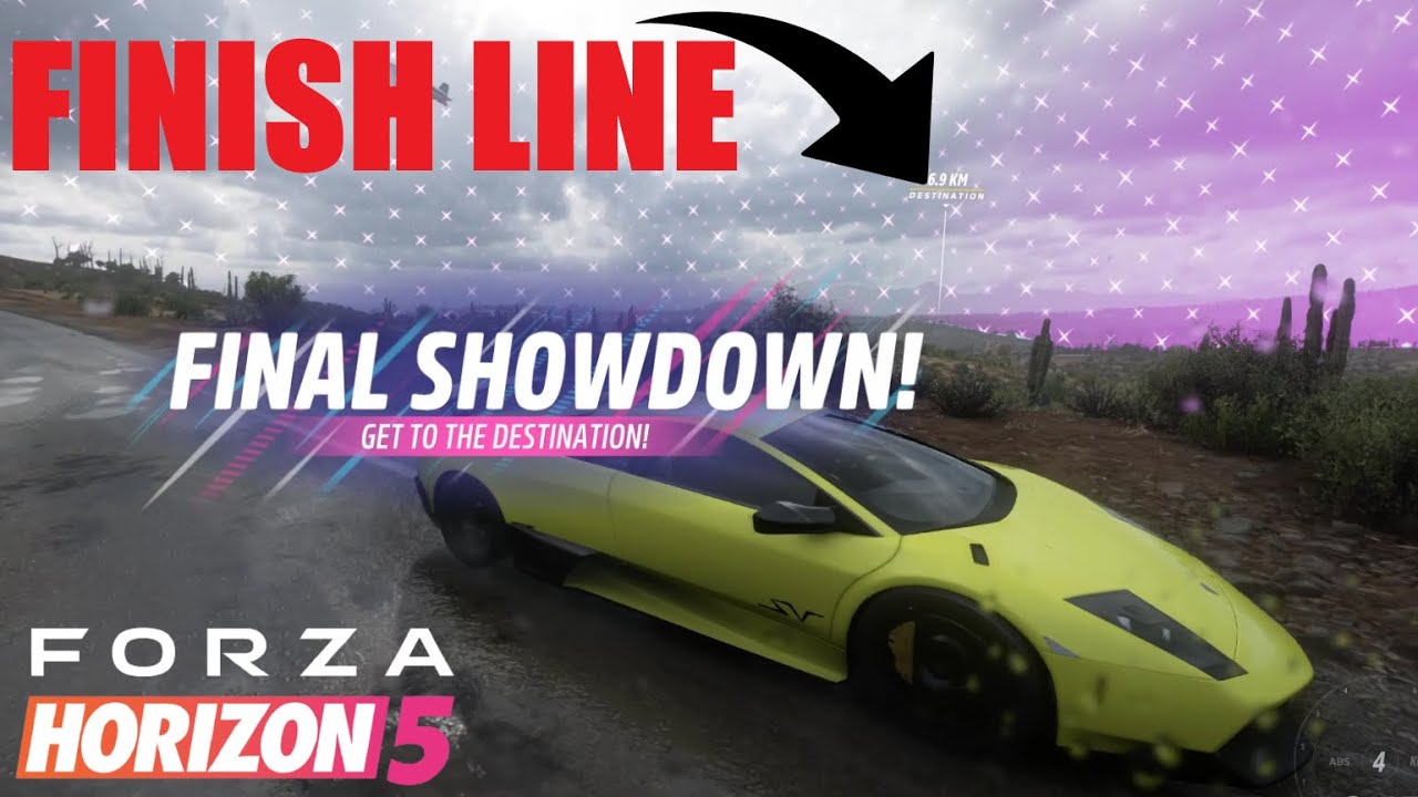 FINISH LINE IN WEIRD PLACE, STILL VERY EASY WIN - Forza Horizon 5 ...