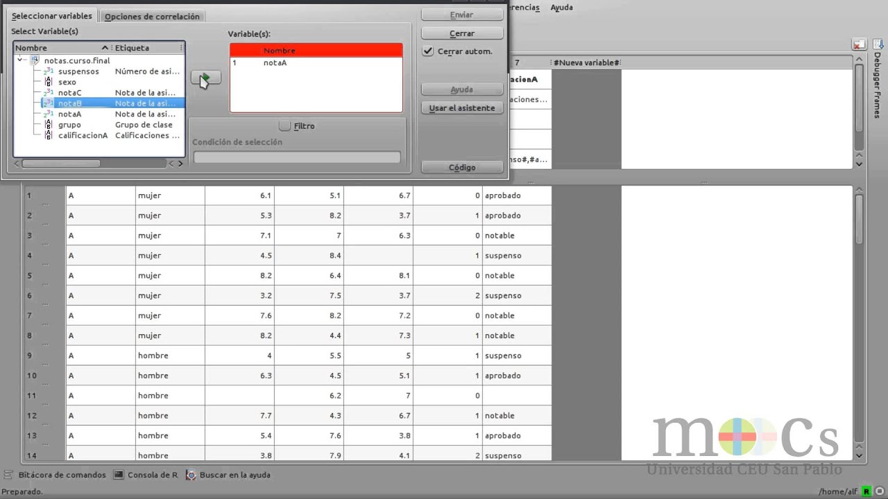 Bioestadística R - M4: Cálculo de la matriz correlación con R - YouTube