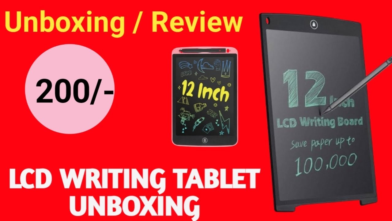 LCD Writing Tablet Unboxing And Review | Digital Writing Tablet - YouTube