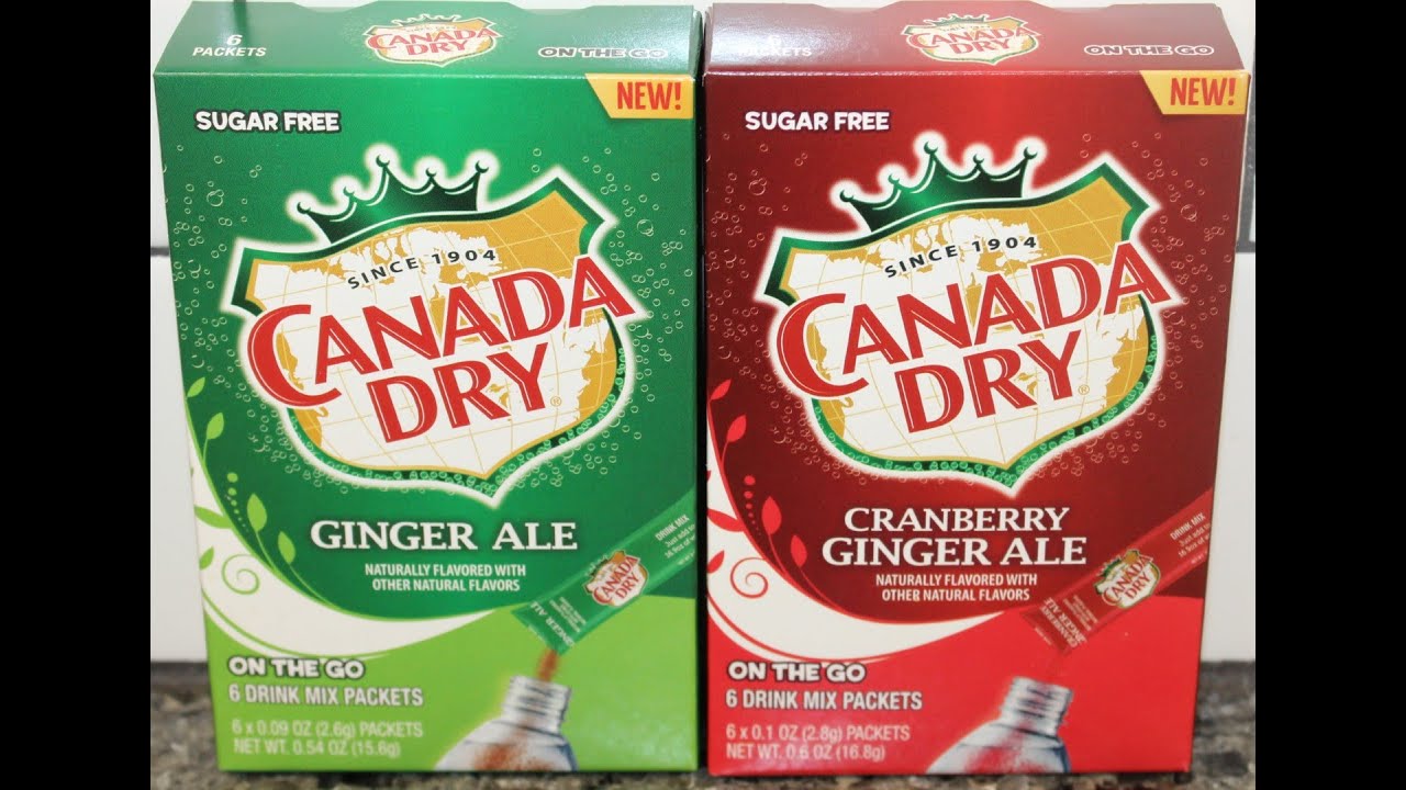 Canada Dry Drink Packets Ginger Ale And Cranberry Ginger Ale Review Youtube