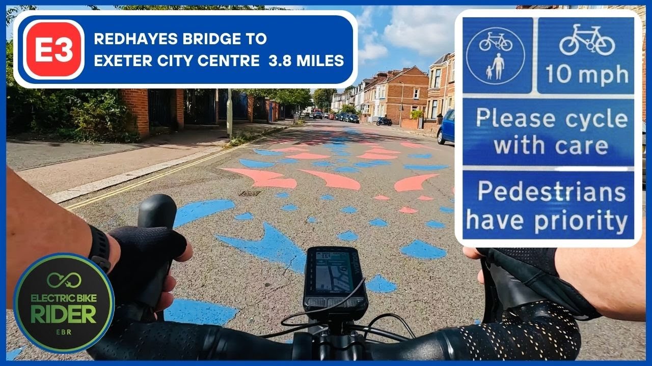 E3 Cycle Route: Redhayes Bridge to Exeter City Centre 3.8 Miles - YouTube