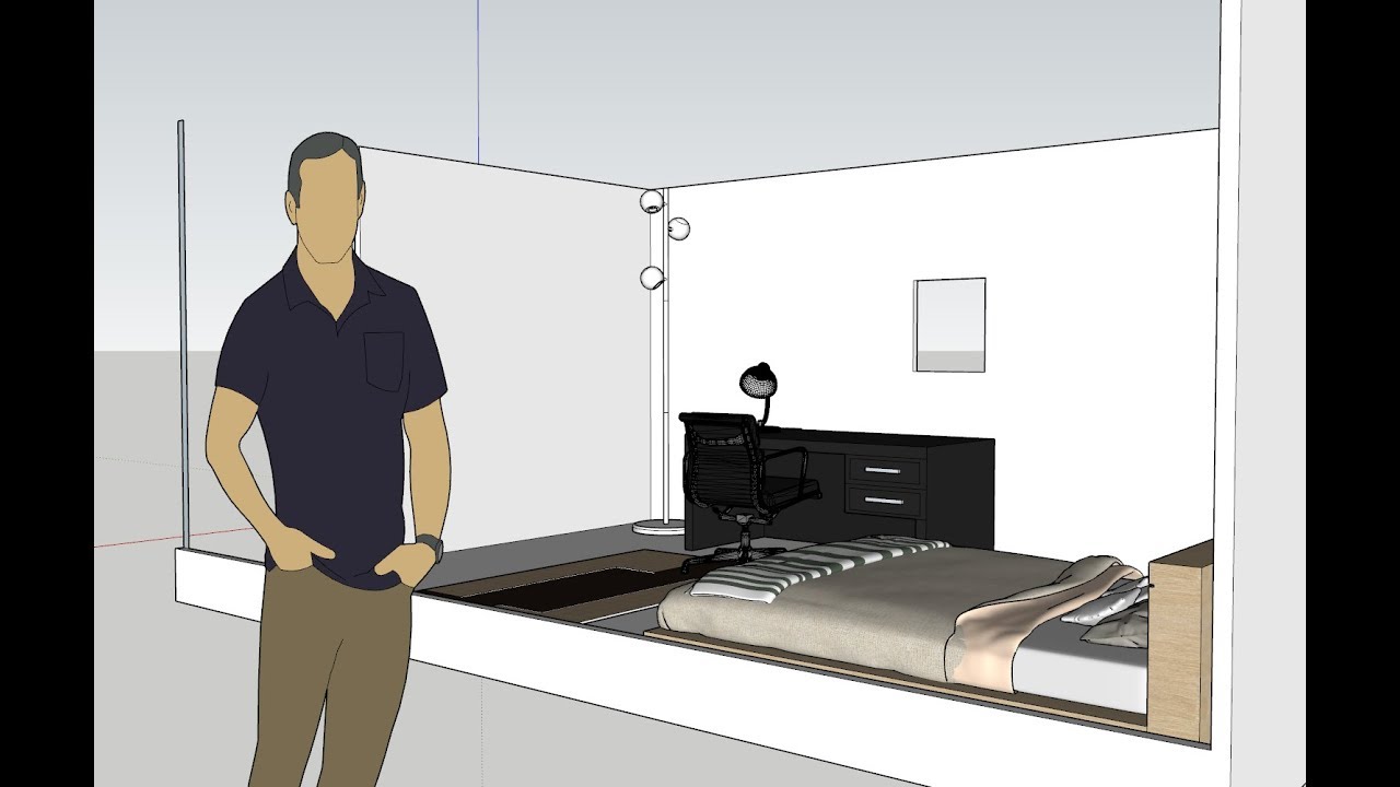 [SketchUp For Comics] Making An Interior Using The 3D-Warehouse ...