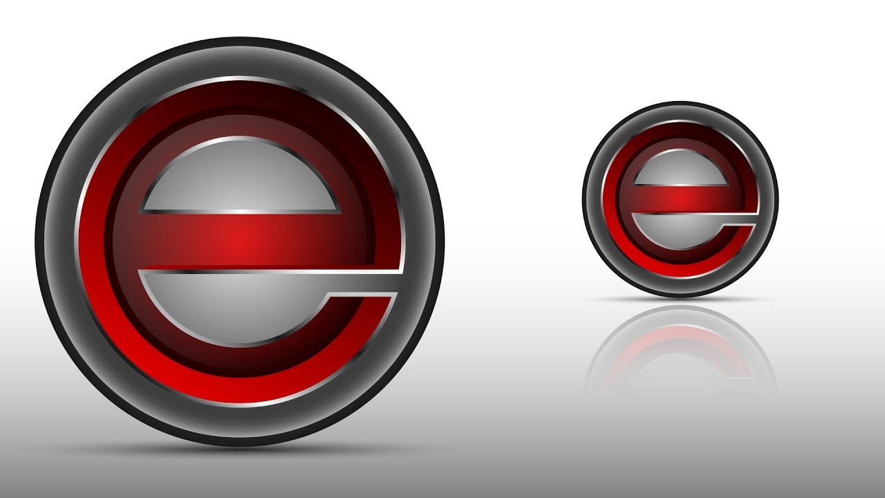 Create 3D logo Letter e in adobe illustrator - YouTube