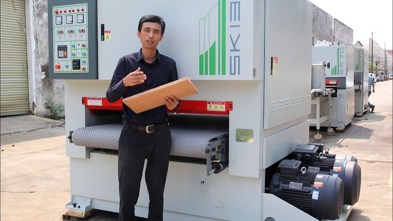 Highend sanding series-planer sanding machine - YouTube