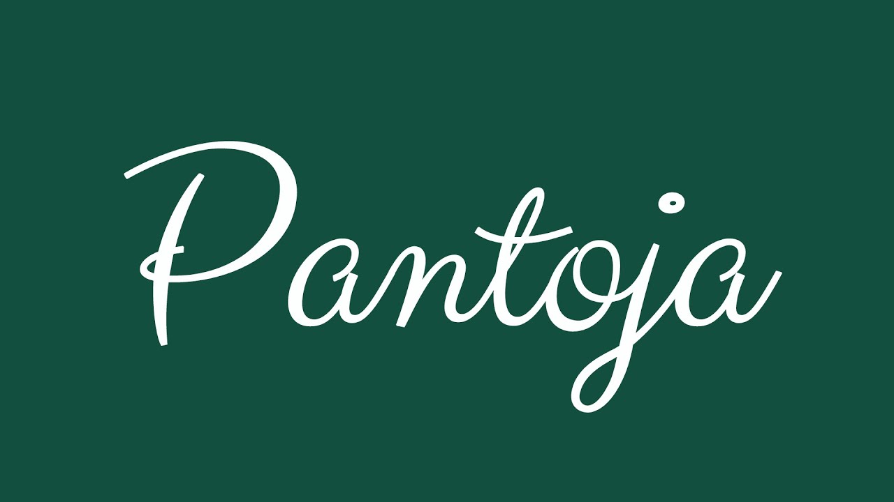 Learn how to Sign the Name Pantoja Stylishly in Cursive Writing - YouTube