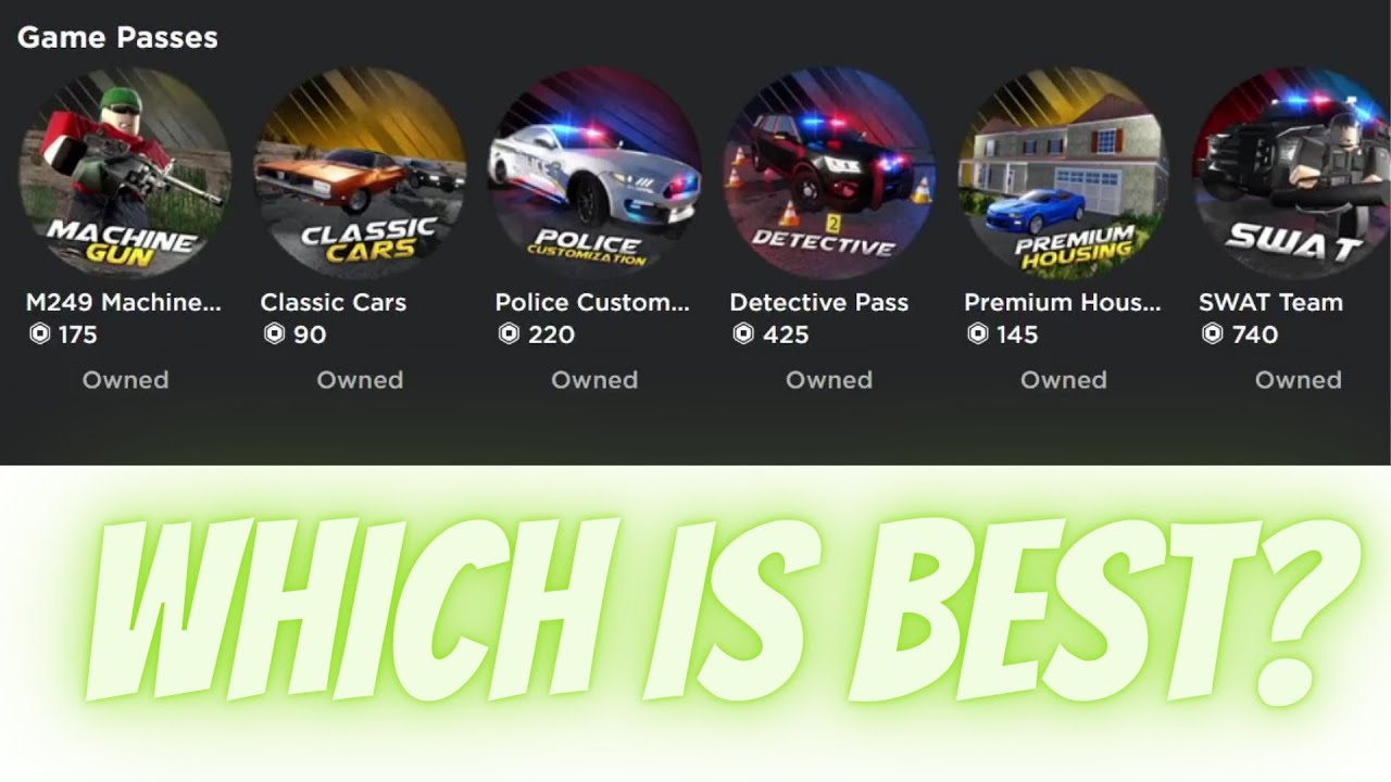 WHAT GAMEPASS IS BEST IN ERLC - YouTube