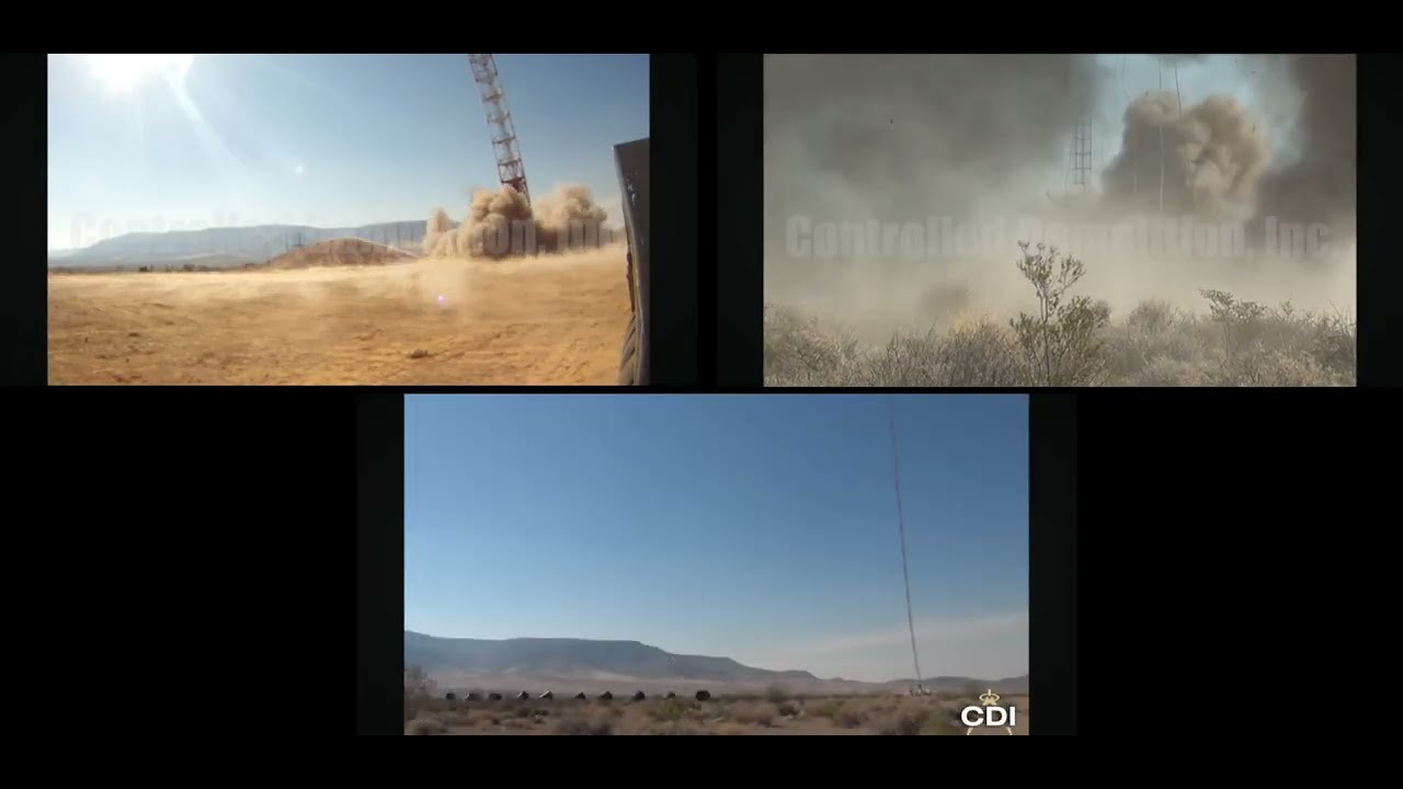 Bare Reactor Experiment Nevada (BREN) Tower Demolition clips edited ...