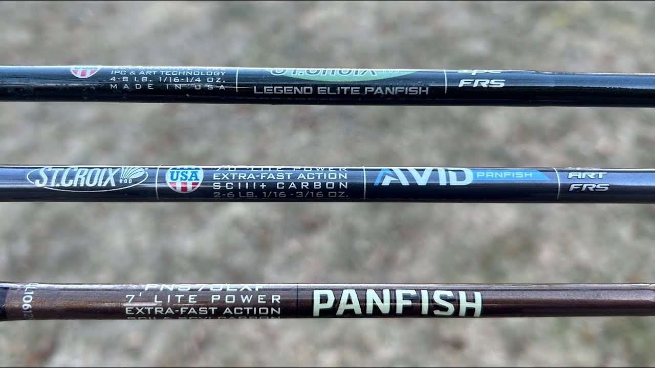 St Croix Panfish Rods: Panfish vs. Avid vs. Legend Elite - YouTube