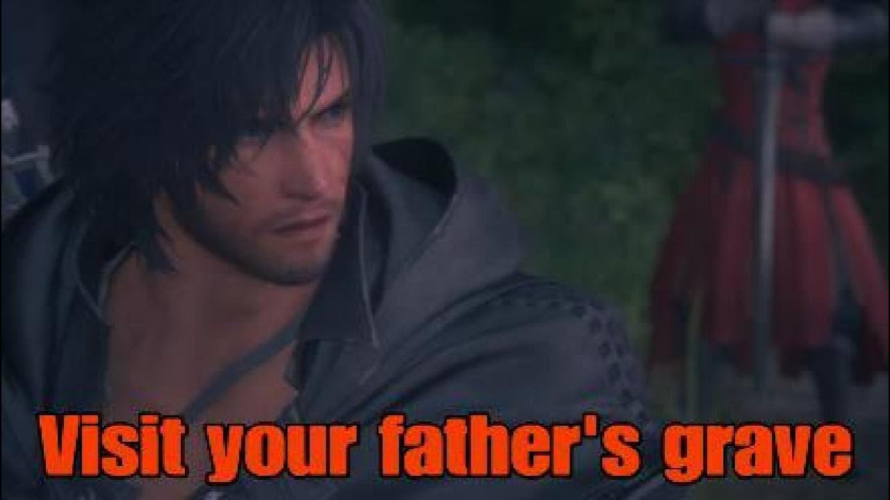 FF16 - Clive visit his Father's grave for the first time - YouTube