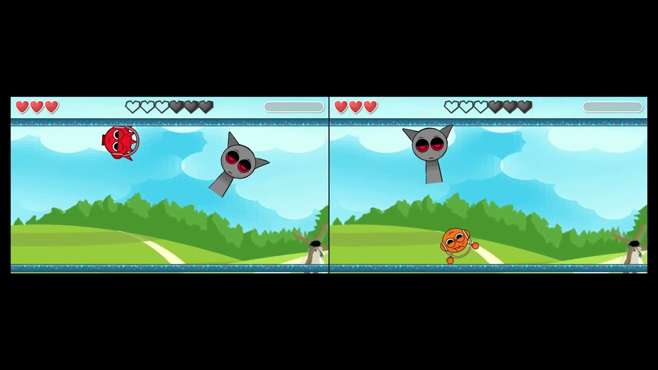 Boss Red Ball 4 Orange Sprunki vs Red Sprunki Moon Fight - YouTube