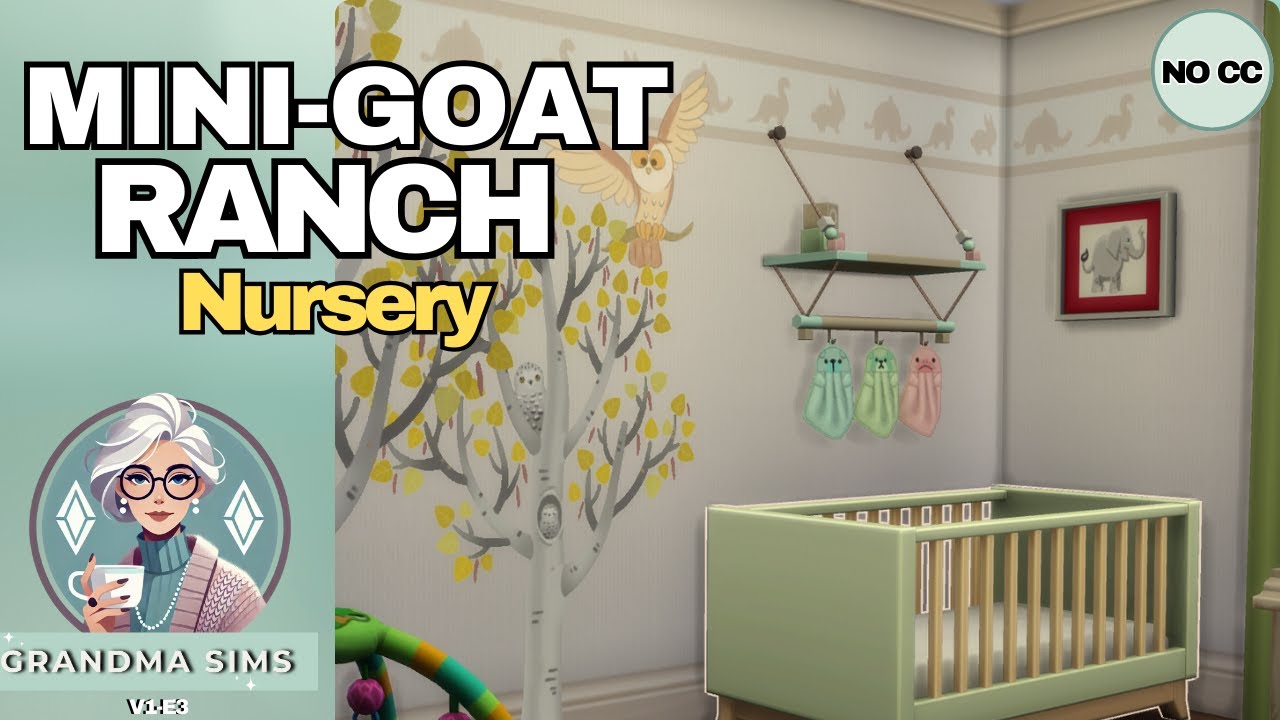 I Built A Cute Nursery For My Mini-Goat Ranch Home - Sims 4 - YouTube